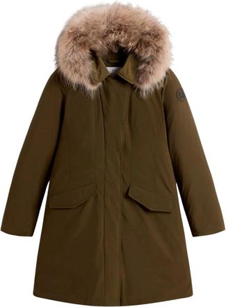 Woolrich Femme, Manteaux, Vert, Taille: 42 FR Parka Cfwwou0878Frut3128 Vert fonc&eacute;
