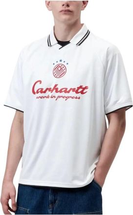 Carhartt Work in Progress Homme, Tops, Blanc, Taille: XL S/S Hartts Football T-Shirt