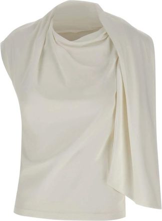 The Garment Femme, Tops, Blanc, Taille: 38 FR Draped Scarf Blouse