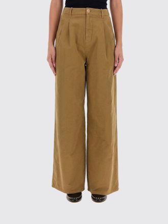 Jil Sander Short taille haute &agrave; pinces et jambe large en coton