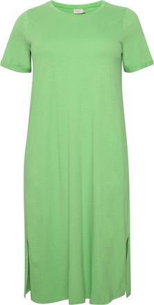 Kaffe Curve Kleid KCcaline Damen Kleid Gro&szlig;e Gr&ouml;&szlig;en Basic Kurzarm Sommerkleid S, Poison Green S
