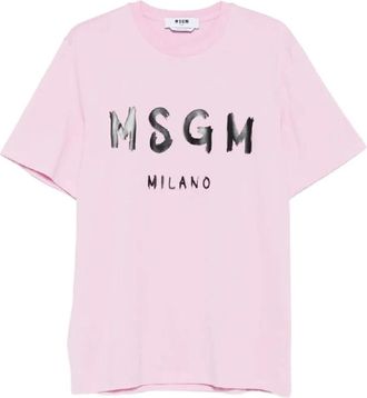 Msgm Msgm, Homme, Tops, Rose, Taille: S T-Shirt