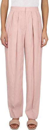 Stella McCartney Femme, Pantalons, Rose, Taille: 36 FR Pantalon Large Pliss&eacute;