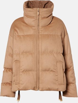 Max Mara Wendbare Daunenjacke Diego aus Kamelhaar