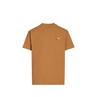 Carhartt Work in Progress Baumwollgestickte T -Shirt - braun