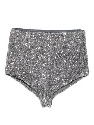 Aniye By short brodé de sequins - Métallisé