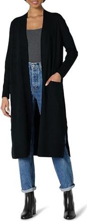 Amazon Essentials Cardigan léger Longueur plumeau pour Femme, Coupe Classique, Noir, Taille XL