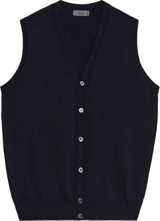 Ferrante Homme, Vestes, Bleu, Taille: M Gilet Boutonn&eacute;