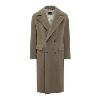 HUGO BOSS Homme, Manteaux, Brun, Taille: 2XL Manteau crois&eacute; en m&eacute;lange dalpaga