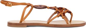 Alberta Ferretti Femme, Chaussures, Brun, Taille: 37 EU Sandales &Eacute;l&eacute;gantes en Cuir