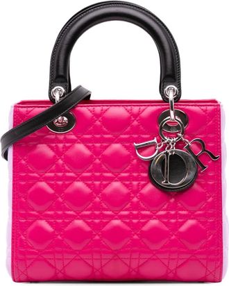 Dior sac à bandoulière Lady Dior médium (2014) - Rose