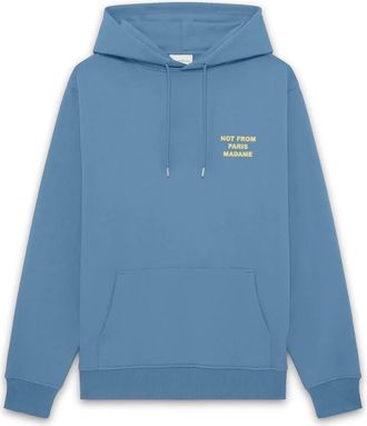 Dr&ocirc;le de Monsieur Homme, Sweatshirts et sweats &agrave; capuche, Bleu, Taille: M Le Sweat &agrave; capuche Slogan