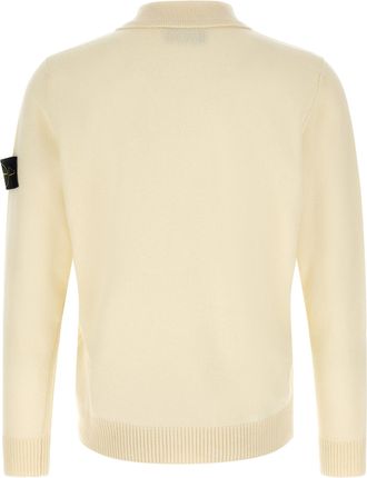Stone Island Virgin Wool Polo - White
