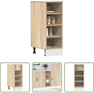 vidaXL Rangement cuisine - Meuble bas Riga Ch&ecirc;ne Sonoma 30 x 44,5 x 81,5 cm Bois ding&eacute;nierie