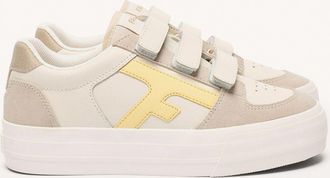 Faguo Baskets beiges cuir - WALNUT VELCRO