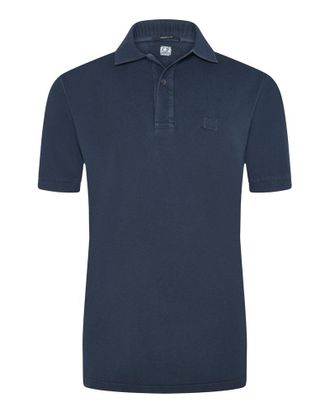 C.P. Company Garment Dyed gef&auml;rbtes Poloshirt mit Logo-Stickerei in