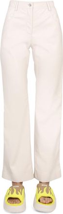 Msgm High Waist Trousers - Ivory