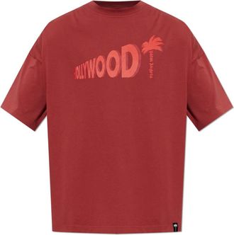 Palm Angels T-shirt Palm Sunset Blvd - Homme - Tops - Rouge - Taille: L