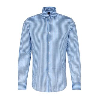 Fedeli Blau-wei&szlig; gestreiftes Hemd - - Shirts - Herren - Blau - M