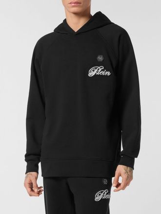 Philipp Plein Jersey-Hoodie mit kontrastierendem Logo
