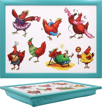 Lesser & Pavey The Leonardo Collection Finola Knietablett mit Sitzsack zum Servieren von Gerichten, schöne Knietabletts zum Essen auf dem Schoß zum Abendessen oder z