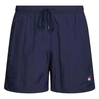 Tommy Jeans Homme, Maillots de bain, Bleu, Taille: S Heritage Mid-Length Crinkle Swim Shorts