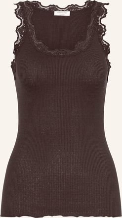 Rosemunde Seidentop Babette Mit Spitze braun