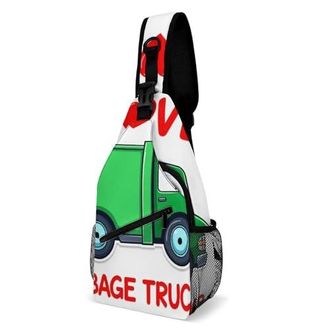 Generic Sacoche Tactique I Love les camions poubelles Multifonction Sac De Poitrine Mode Sac Poitrine pour Femme Randonn&eacute;e Voyage