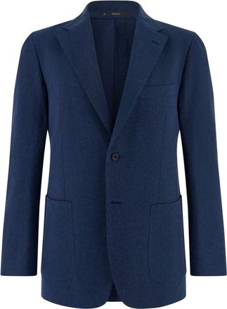 Boggi Milano Homme, Vestes, Bleu, Taille: XL Veste M&eacute;lange Lin et Coton