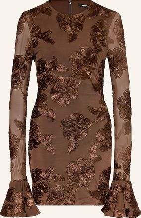 Rotate Rotate Mesh-Kleid braun