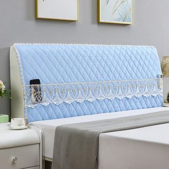 Generic Kopfteilbezug F&uuml;r Einzel-,Doppel-Und Kingsize-Betten Einfacher, Staubdichter Bettkopfteil Hussen Spitzen-Bett Kopfteil Bezug Mit Taschen Moderne Schla