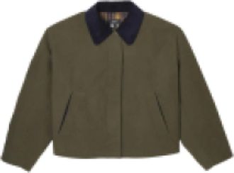 A.P.C. A.p.c., Femme, Vestes, Vert, Taille: 38 FR Manteau olive à col en velours côtelé