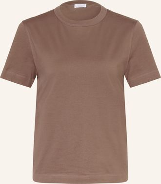 Brunello Cucinelli Brunello Cucinelli T-Shirt Mit Schmucksteinen braun