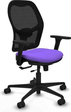 Piqueras y Crespo Verstellbarer Stuhl mit 3D-Armen, h&ouml;henverstellbare Lendenwirbelst&uuml;tze, ausgestattet mit Syncro/Traslack und eingespritztem Schaum, Schwarz/Lila