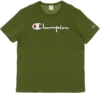 Champion Crewneck Tee T-Shirt - - Tops - Herren - Gr&uuml;n - S