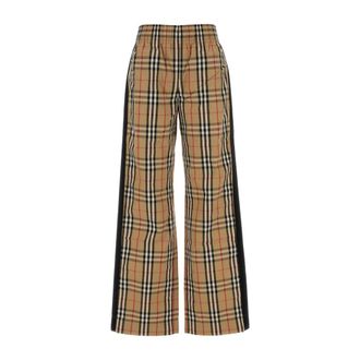 Burberry Baumwollhose mit Karomuster - - Trousers - Damen - Mehrfarbig - XS