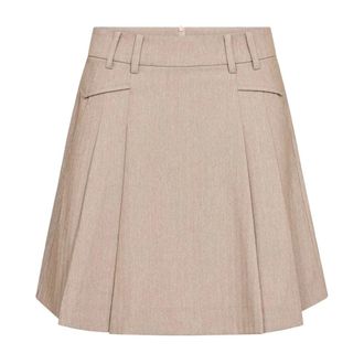 Co'Couture Femme, Jupes, Beige, Taille: 36 FR Pleated Short Vida
