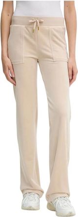 Juicy Couture Femme, Pantalons, Beige, Taille: 42 FR Del Ray Classic Velour Pant