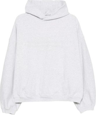 Alexander Wang SweaT-shirt &agrave; capuche oversize avec logo imprim&eacute; - Femme - Sweatshirts et sweats &agrave; capuche - Gris - Taille: 38 FR