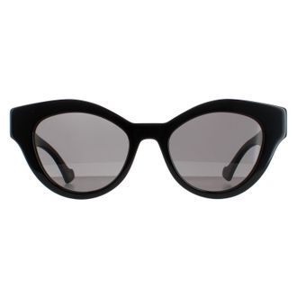 Gucci Lunettes De Soleil Gucci Cat Eye Femme Noir Gris GG0957S