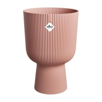 ELHO Vibes Fold Coupe 30 - Pot De Fleurs pour Intérieur - Plastique 100% recyclé - Ø 29.5 x H 44.7 cm - Rose/Rose Poudré