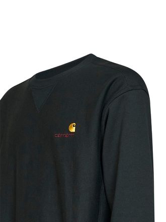 Carhartt Work in Progress American Script Logo Embroidered Sweatshirt - Green