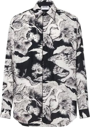 Moschino Homme, Chemises, Blanc, Taille: M Chemise L&eacute;g&egrave;re en Popeline de Coton