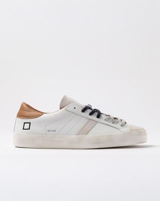 D.A.T.E. hill low calf white-cuoio