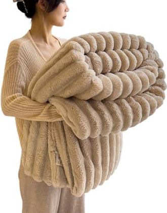 Generic Couverture Lestée Adulte, Couverture Polaire Epaisse, Ultra Douce et Duveteuse Couverture, Couverture Canape Lit Microfibre, Facile a Manipuler, pour 