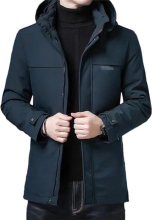 Generic Parkas de mode dhiver pour hommes coupe-vent chaud veste décontractée épaisse veste coupe-vent classique
