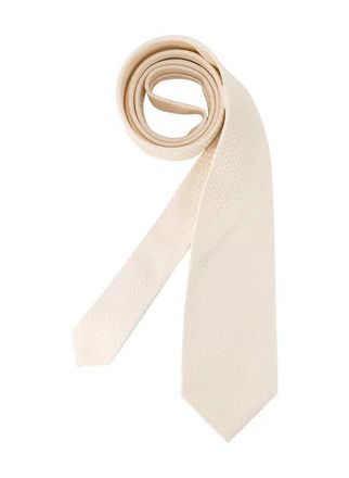 Olymp Herren Krawatte beige Seide gemustert