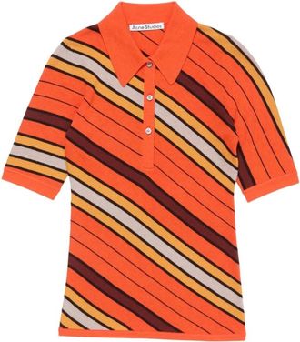 Acne Studios Femme, Tops, Multicolore, Taille: 38 FR Pull en Laine Orange