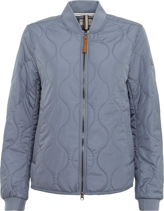 Camel Active Damen Kurze Steppjacke aus recyceltem Polyester Rauchblau, womenswear-40