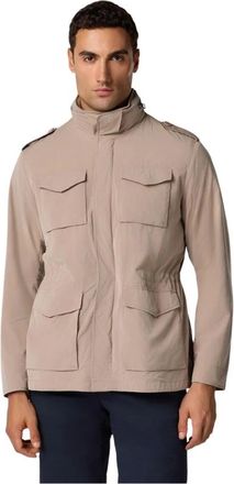 Brooks Brothers Homme, Vestes, Beige, Taille: M Water Repellent Peach Touch Field Jacket